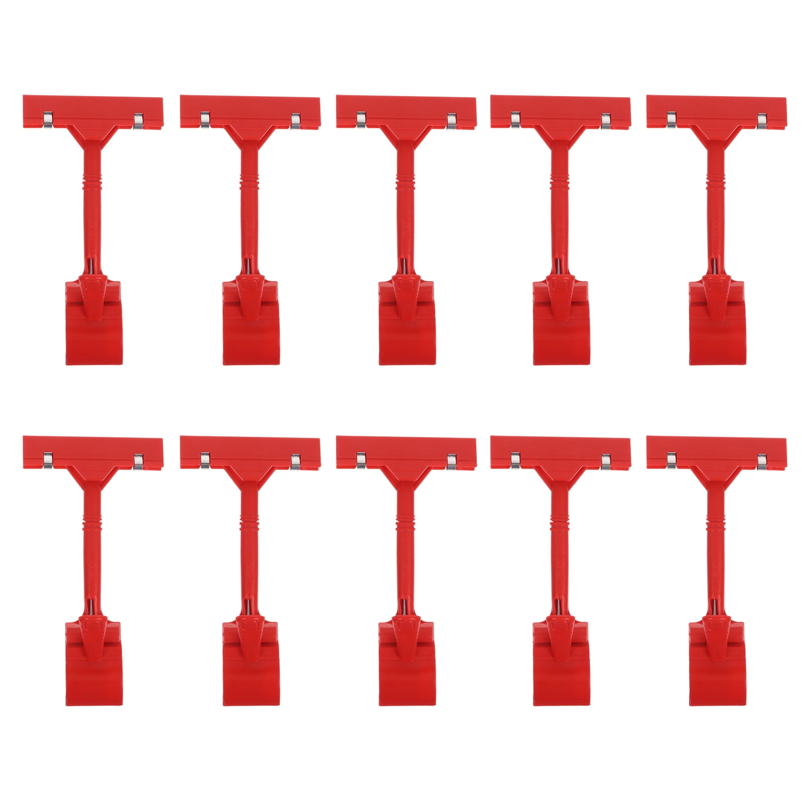 10Pcs Plastic Sign Clips Sign Holder Stand Clothing Rack Signs Double ...