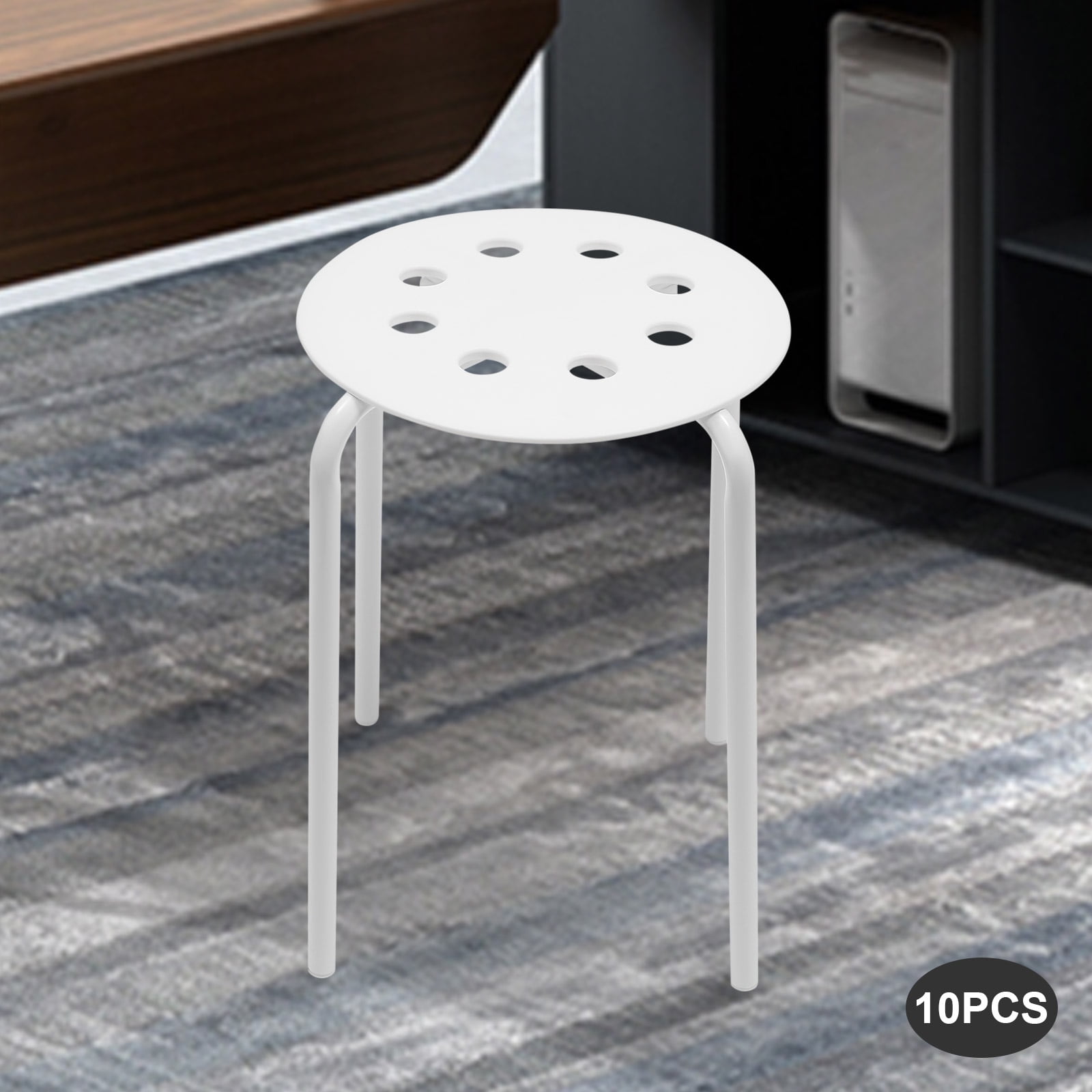 10Pcs Plastic Stacking Stools for Kids Students Backless Stool Round ...