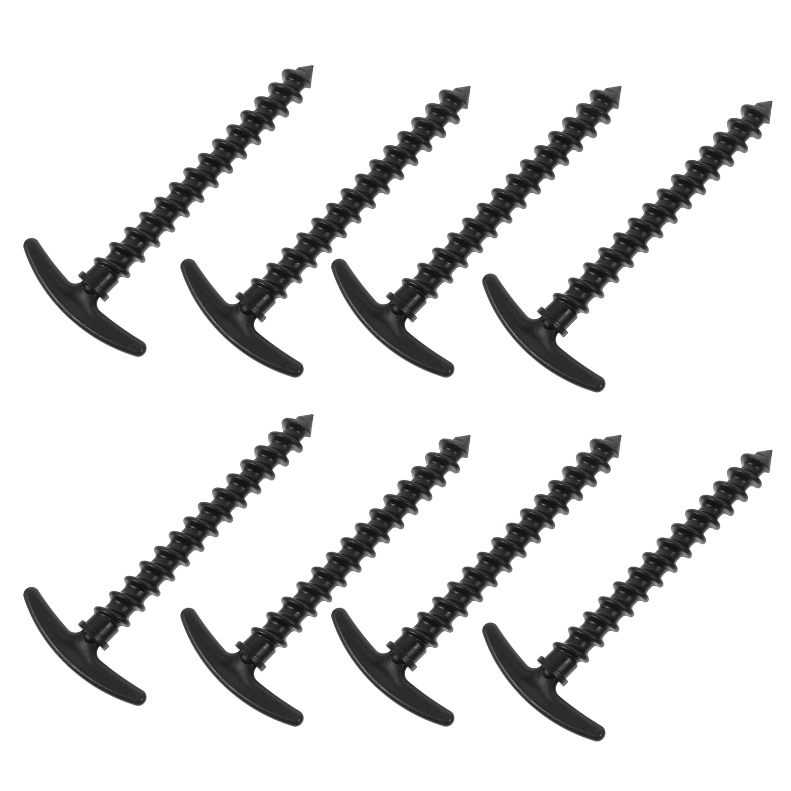 Black Plastic Tent Pegs Heavy Duty Spiral Nails for Camping Use 10 ...