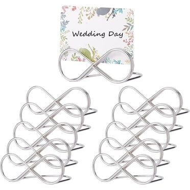 HOHIYA 12 inch Table Number Holders, Chrome Plated, Silver (Pack of 12 ...