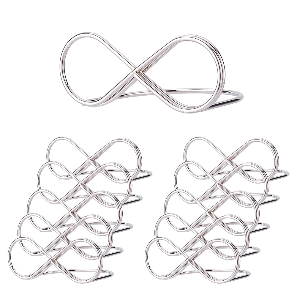 10Pcs Platinum Table Number Holder Stands Wedding Seating Labels Place ...