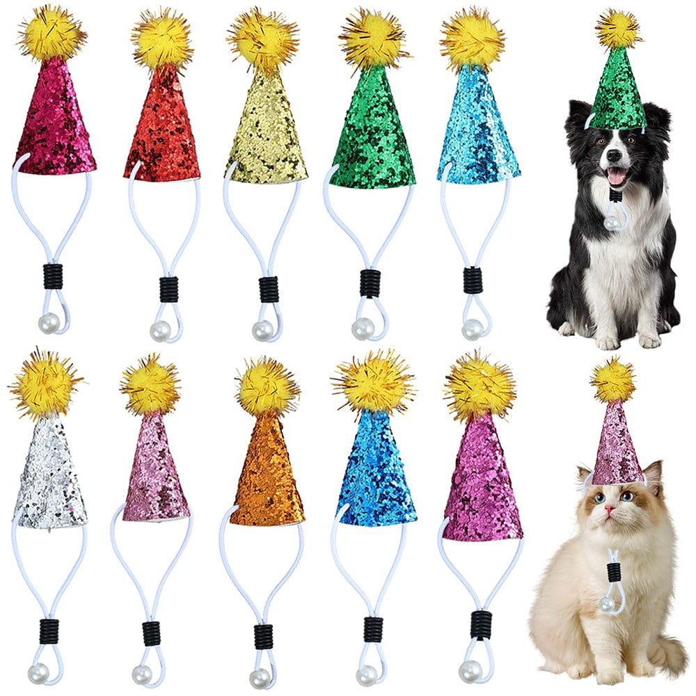 10Pcs Polyester Birthday Hat s Party Decoration Supplies Mixed Color ...