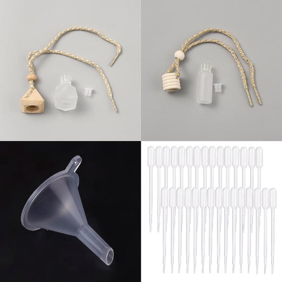 10Pcs Polygon Column Frosted Perfume Bottle Car Rear Mirror Hanging ...
