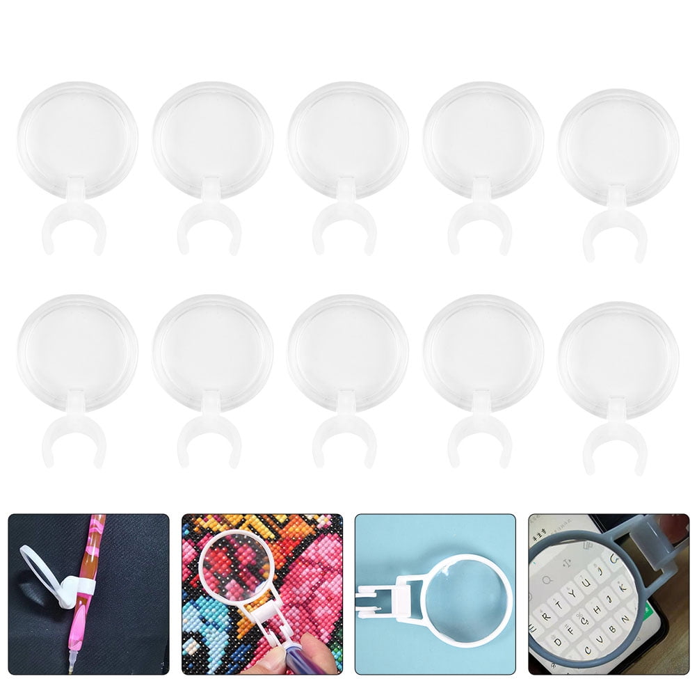 10Pcs Portable Magnifying Glass Tool Diamond Drawing Magnifier Useful ...