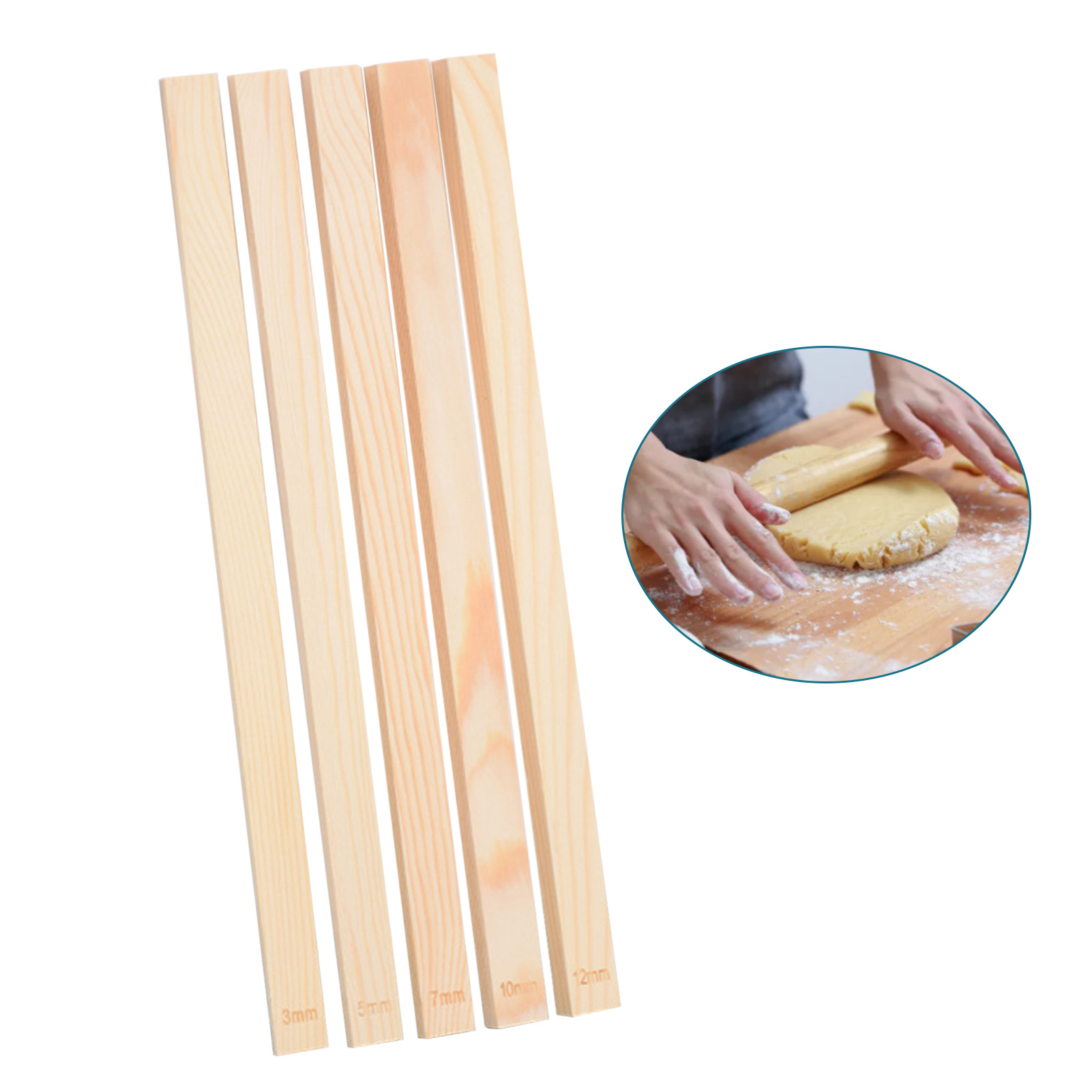 10Pcs Pottery Teaching Rolling Mud Stick Guide for Polymer Clay Depth ...