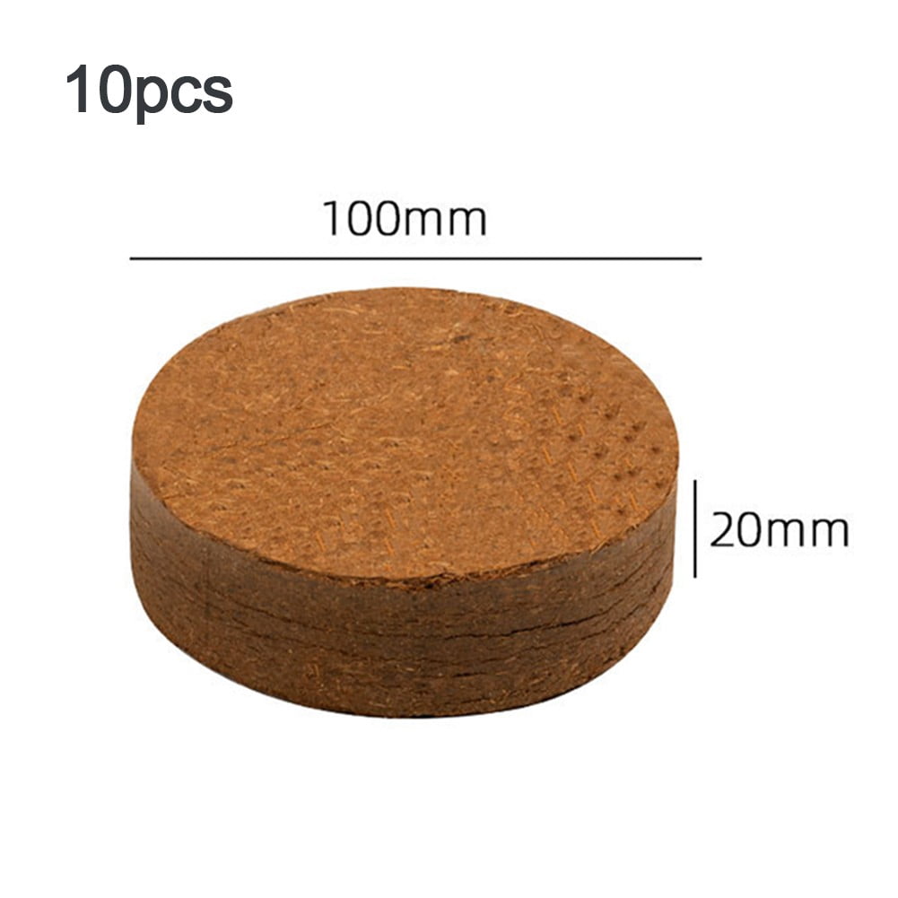 10Pcs Potting Soil Coco Coir Pellet Fiber Indoor Herb Nursery Plant ...