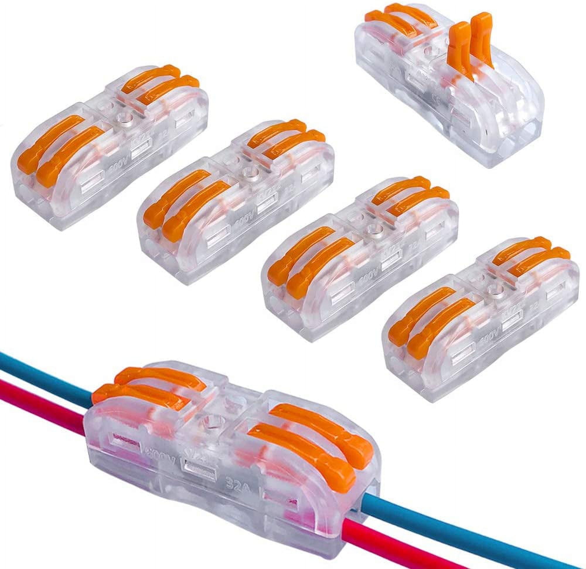 10Pcs Premium Lever-Nut Wire Connector Set, Bilateral 4 Holes ...