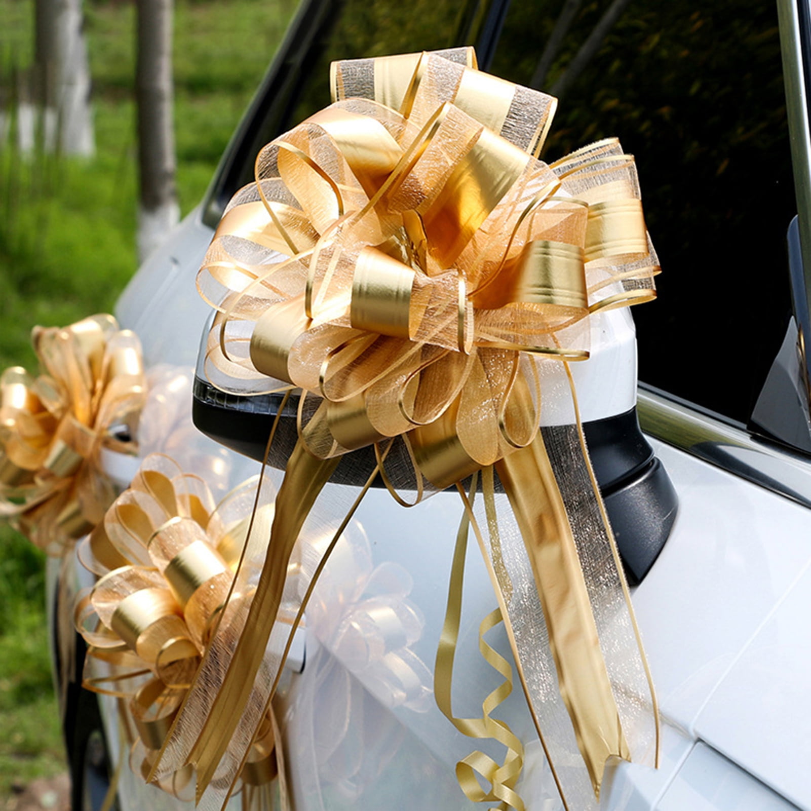 10Pcs Pull Bow Ribbon,Romantic Bows Hand-pulled Ribbon for Car Gift ...