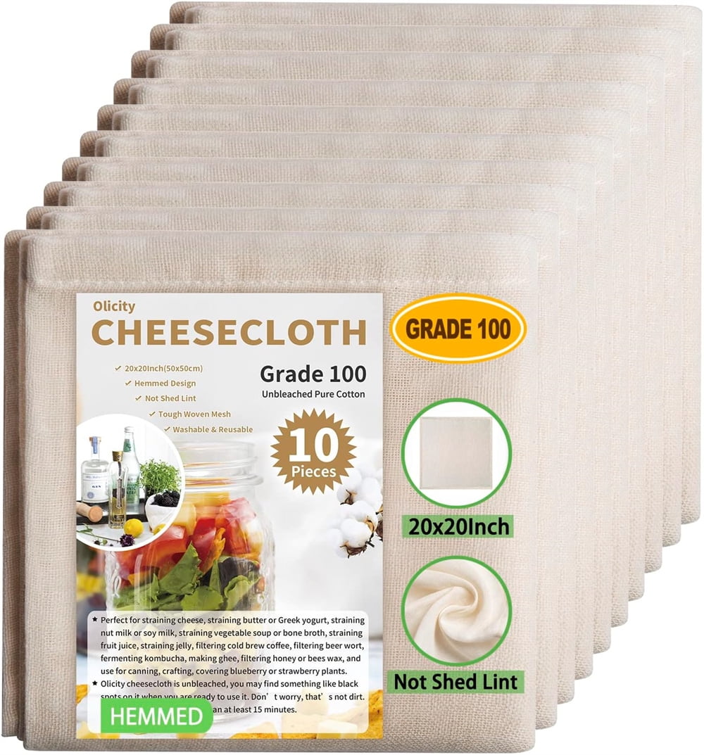 10Pcs Pure Cotton Cheese Cloths,Thickened Double-Layer Cloth Fabric ...