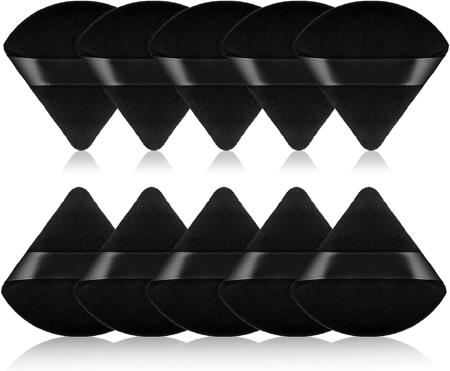 10Pcs Pure Cotton Powder Puff Women Soft Triangle Makeup Puff Wedge ...