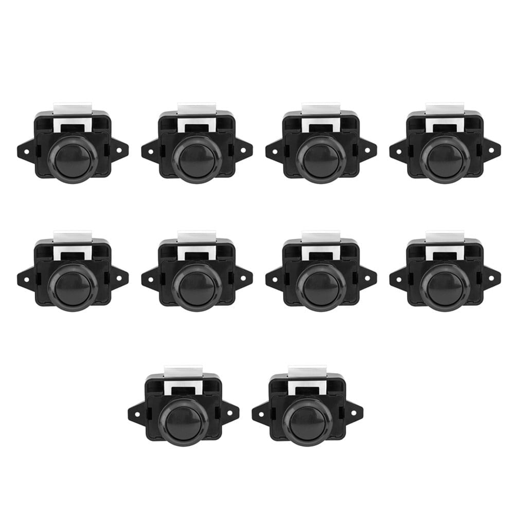 10Pcs Push Button Catch Lock Door Cabinet Drawer Campervan Spring Up ...