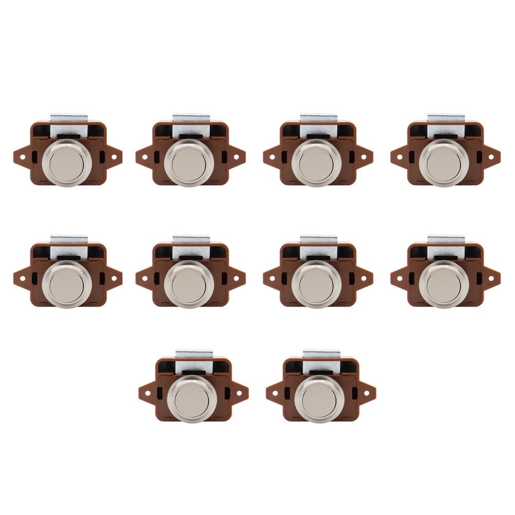 10Pcs Push Button Catch Lock Door Cabinet Drawer Campervan Spring Up ...