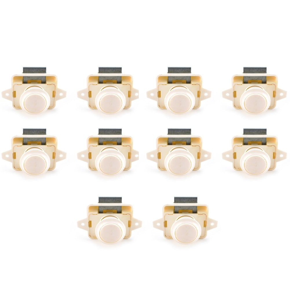 10Pcs Push Button Catch Lock Door Cabinet Drawer Campervan Spring Up ...