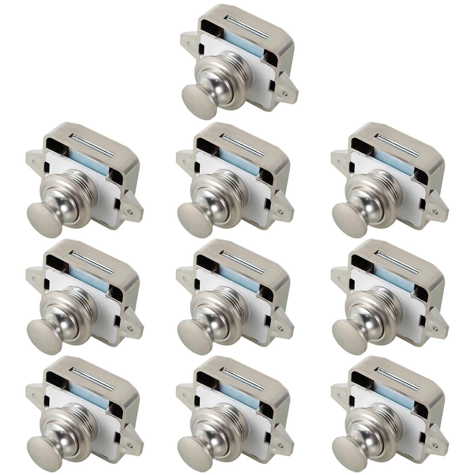 10Pcs Push Button Latch Elegant Cabinet Door Catch Keyless Cupboard ...