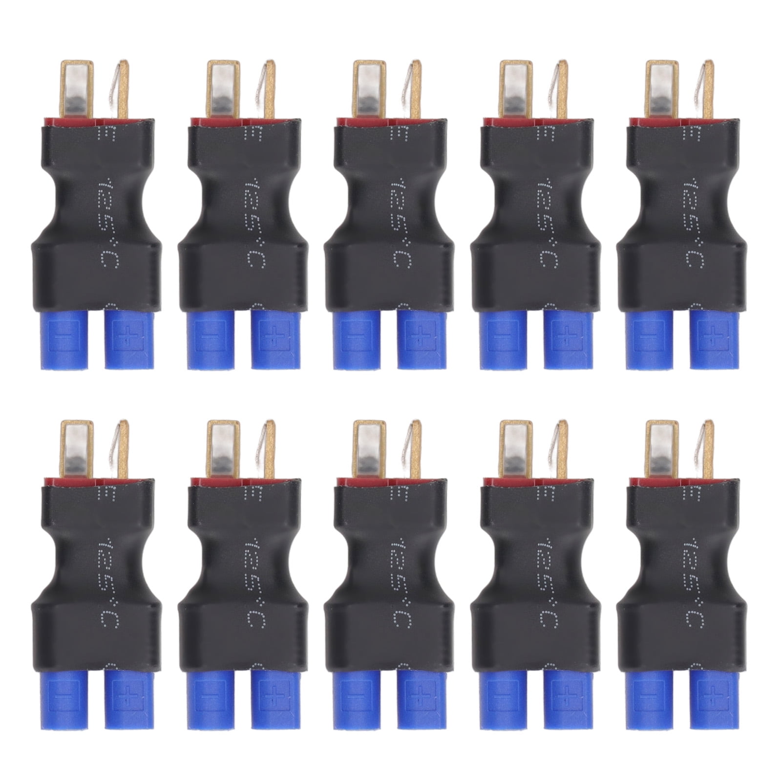 10Pcs RC LiPo Battery Connector Adapter Universal EC3 Female to T Plug ...