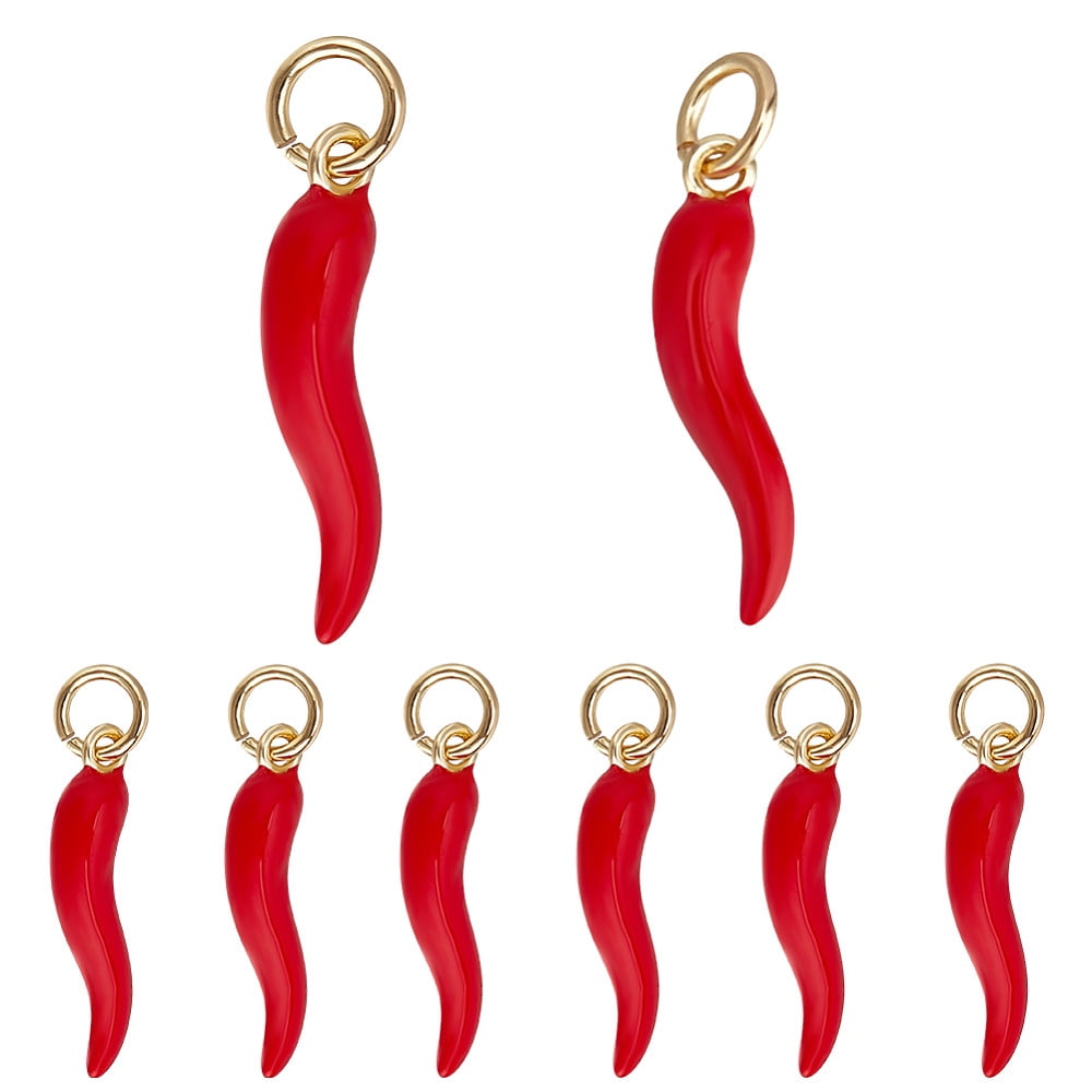 10Pcs Rack Plating Brass Enamel Charms with Jump Ring Real 18K Gold ...