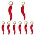 10Pcs Rack Plating Brass Enamel Charms with Jump Ring Real 18K Gold ...