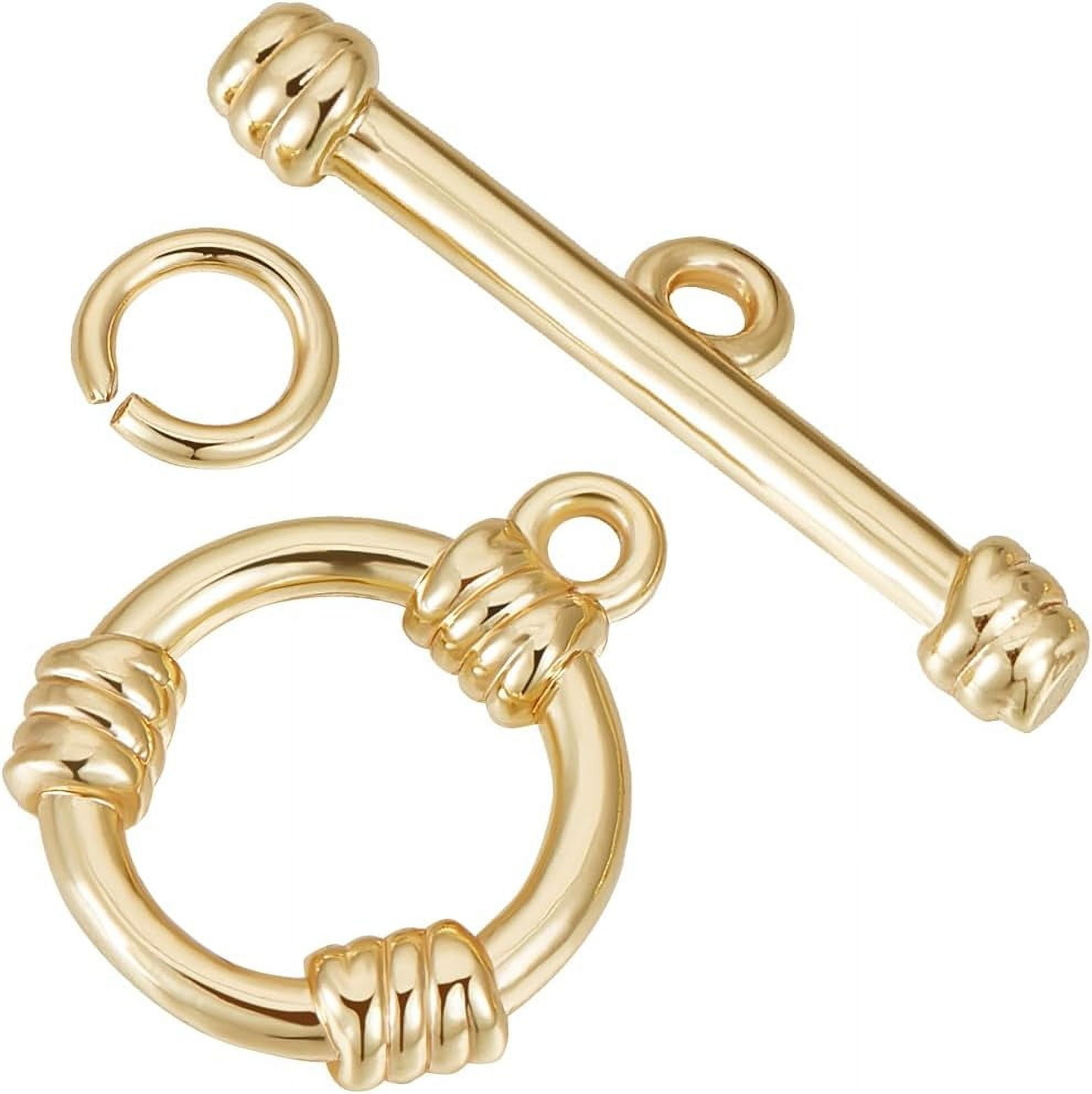10Pcs Rack Plating Brass Toggle Clasps Long-Lasting Plated Ring Cadmium ...