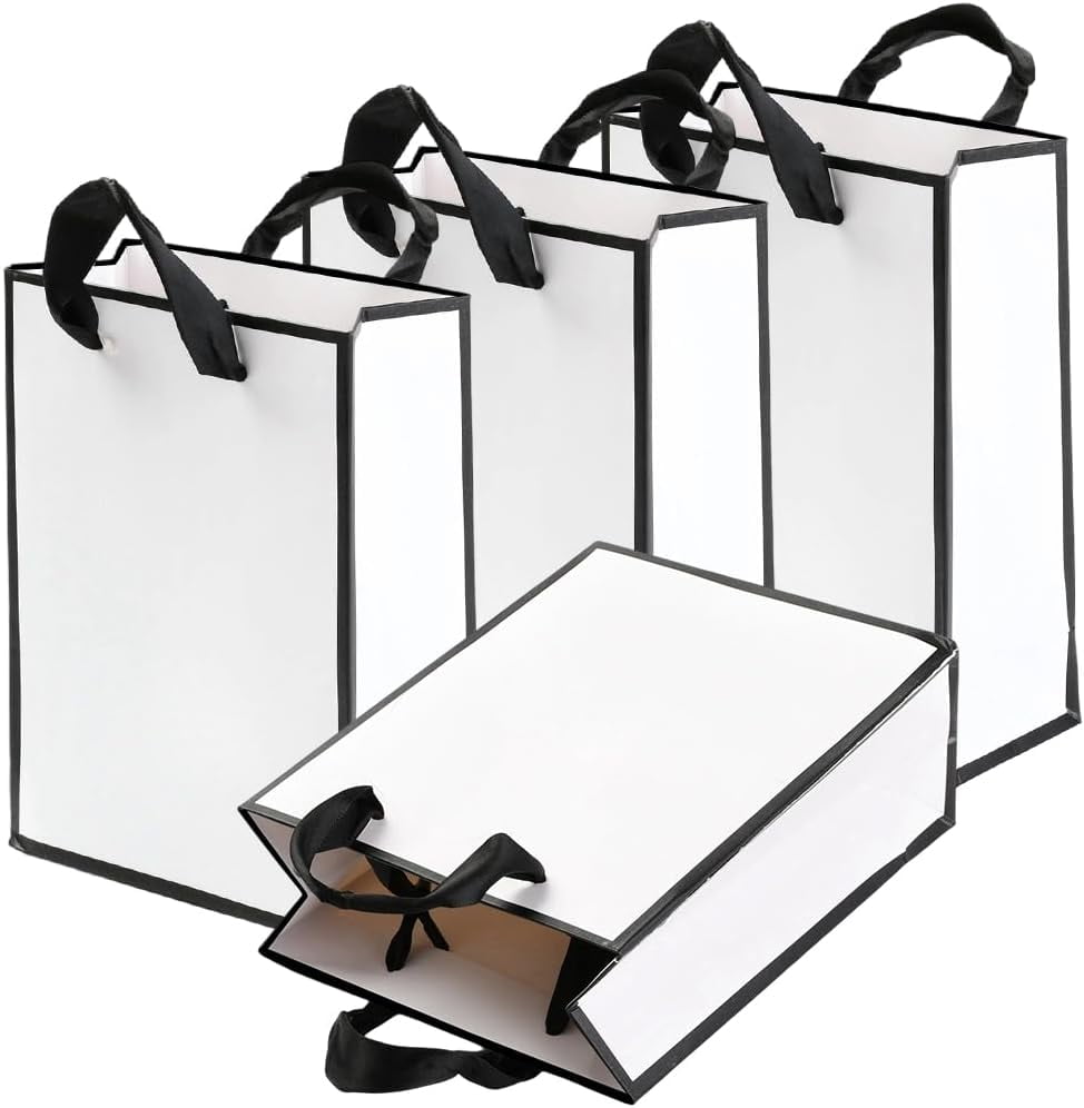 10Pcs Rectangle Paper Bags with Handles for Gift Bags and Shopping Bags ...