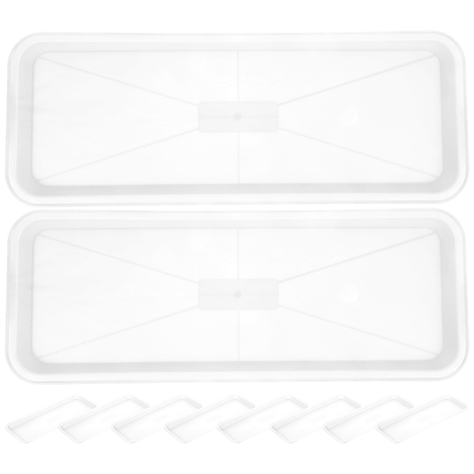 10Pcs Rectangular Planter Tray Plastic Flower Pot Tray Plant Saucer ...
