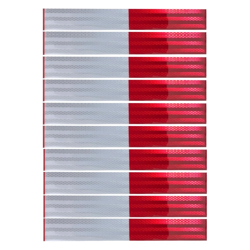 10Pcs Reflective Tape Waterproof Self Adhesive Trailer Reflector Safety ...