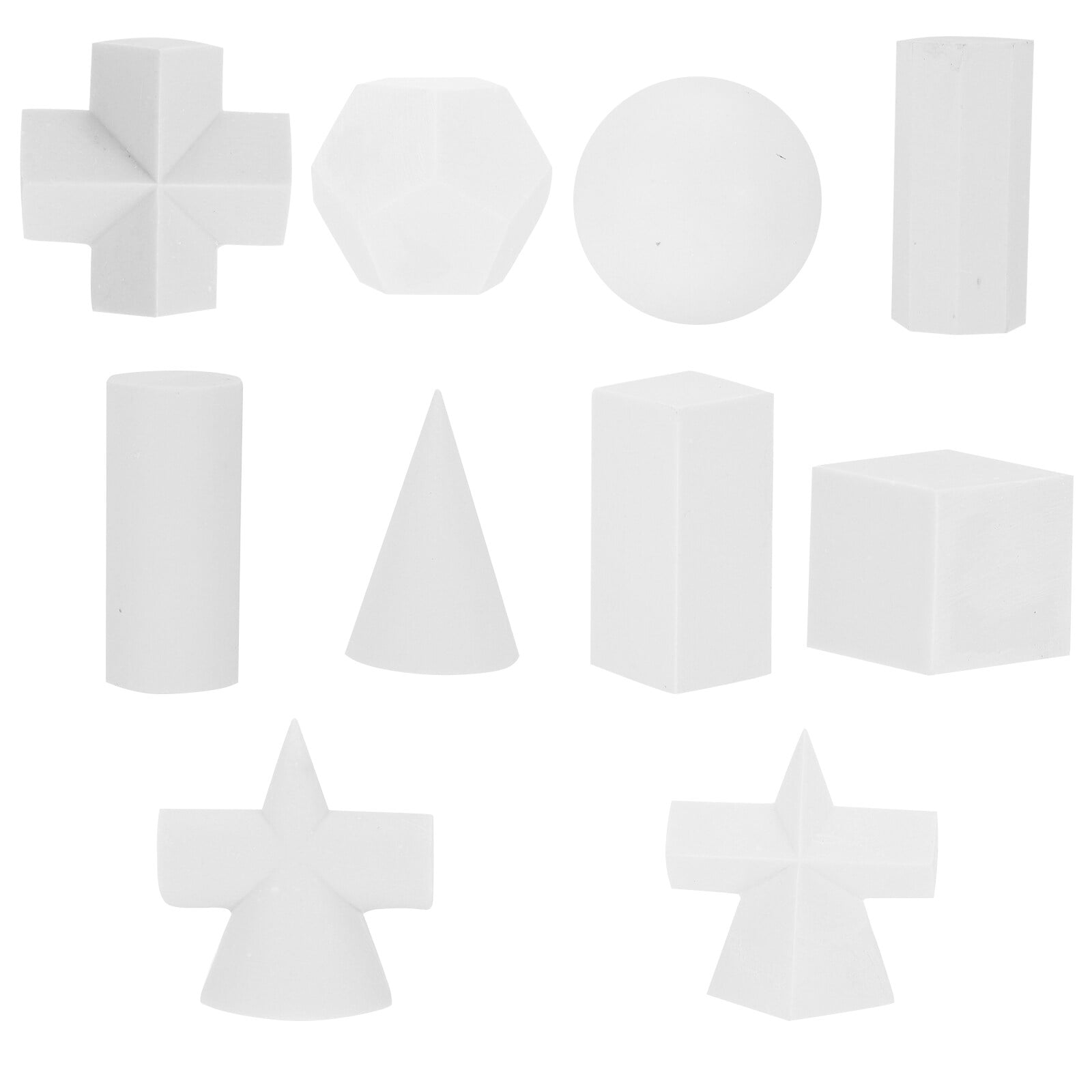 10Pcs Resin Geometrical Sketch Sculpture Practice Model for Learning ...