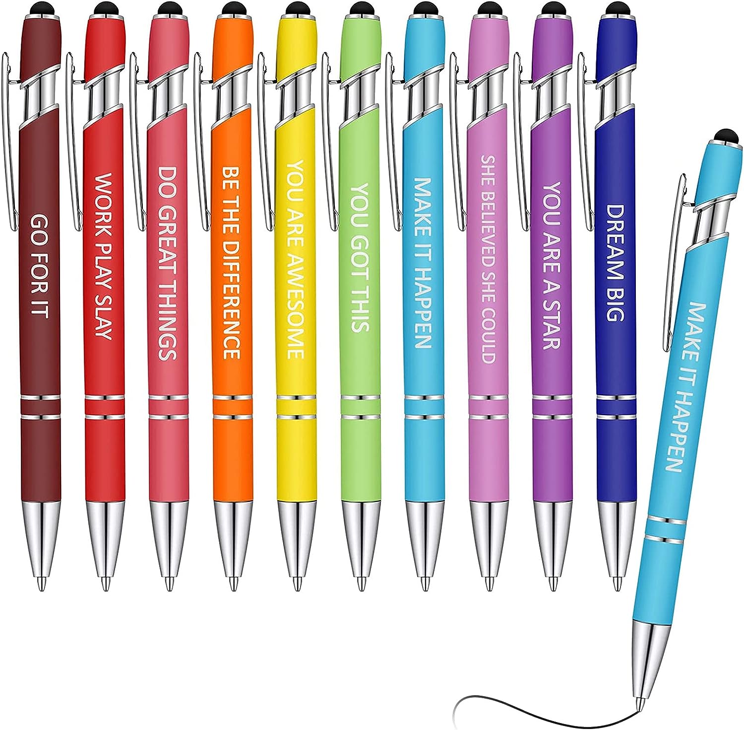Fridja 0.5mm 6-in-1 Multicolor Ballpoint Pen, 6-Color Retractable ...