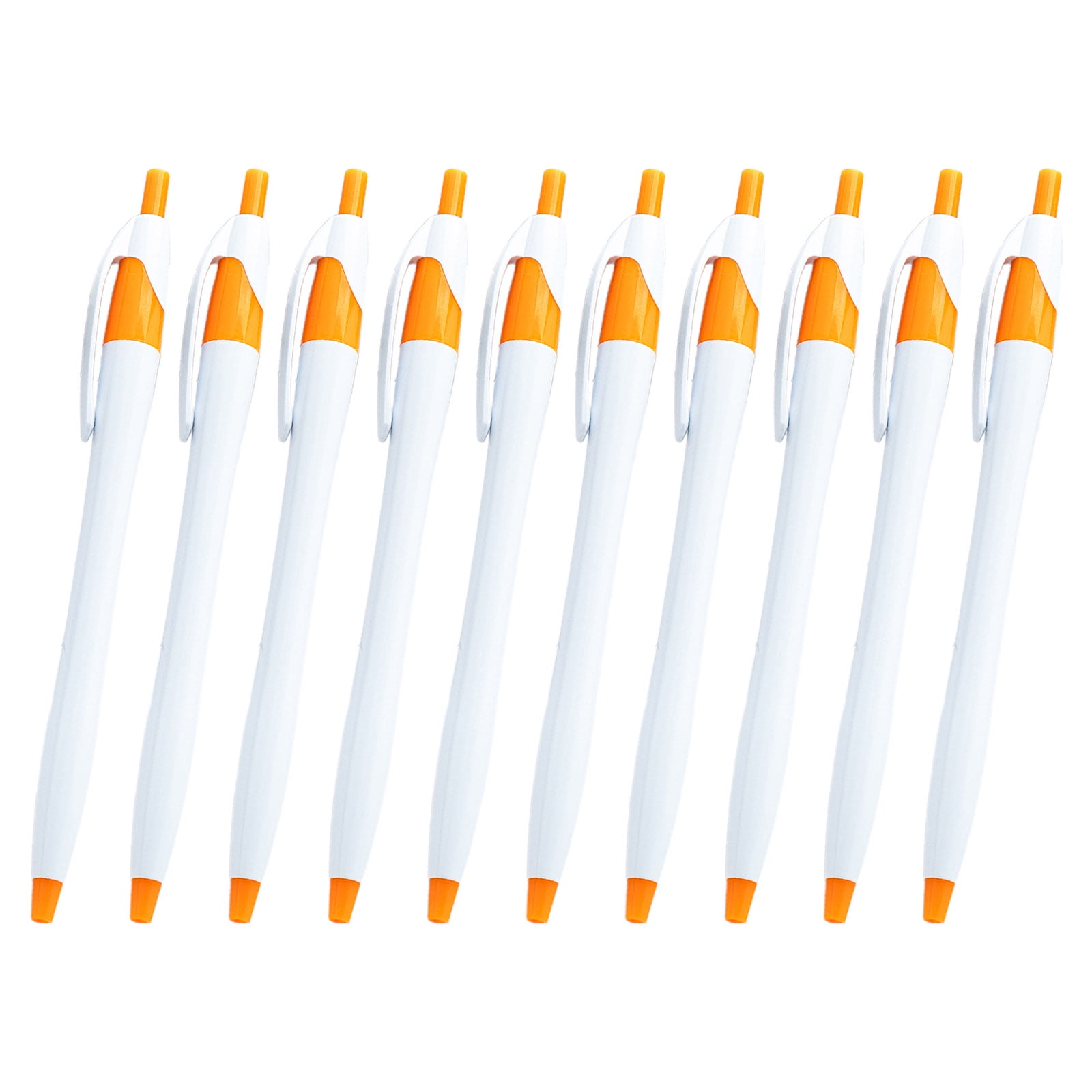 10Pcs Retractable Plastic Ballpoint Pen with Pen Clip Signing Pen Pen ...