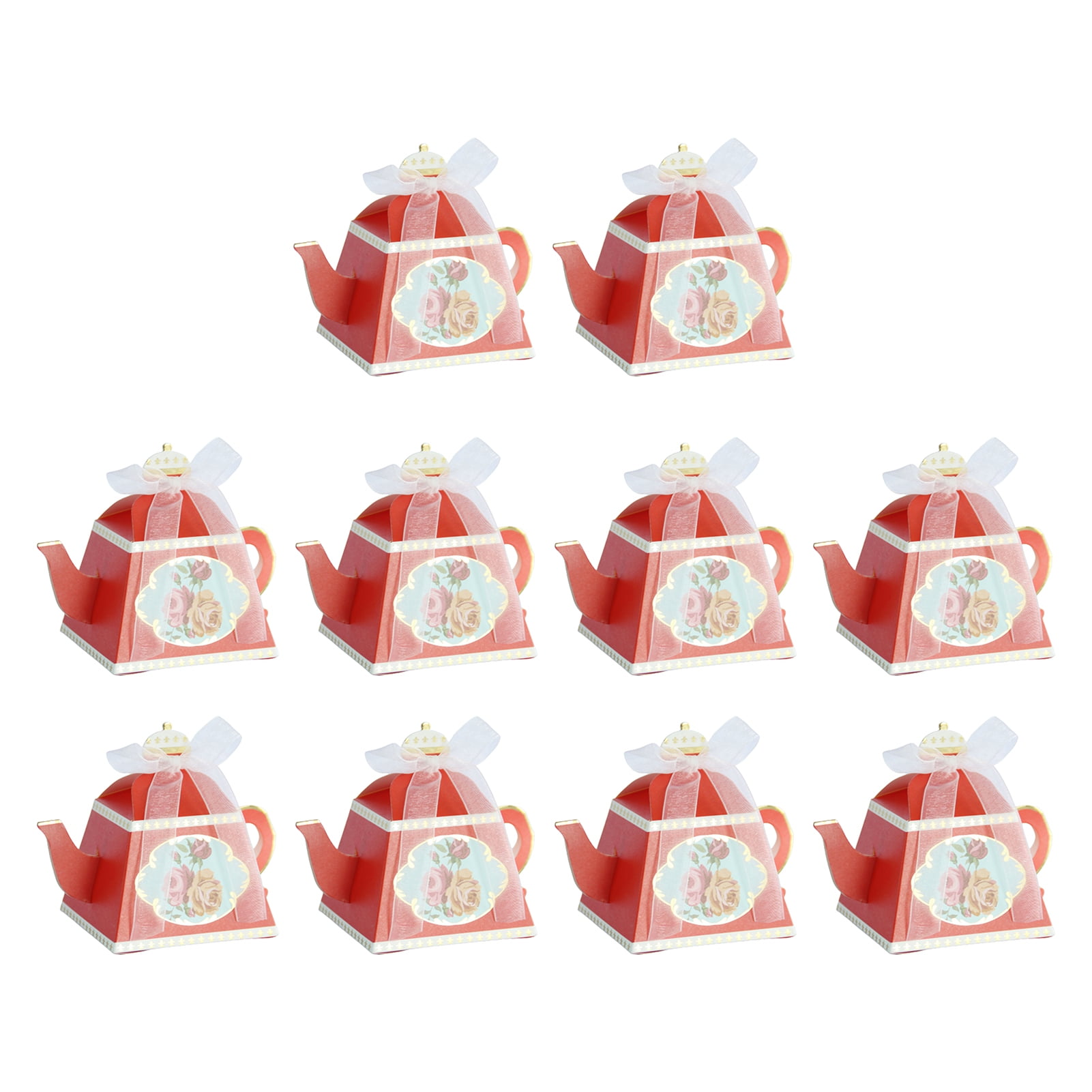 10Pcs Retro Teapot-Shaped Candy Boxes - Vintage Packaging Paper Boxes ...