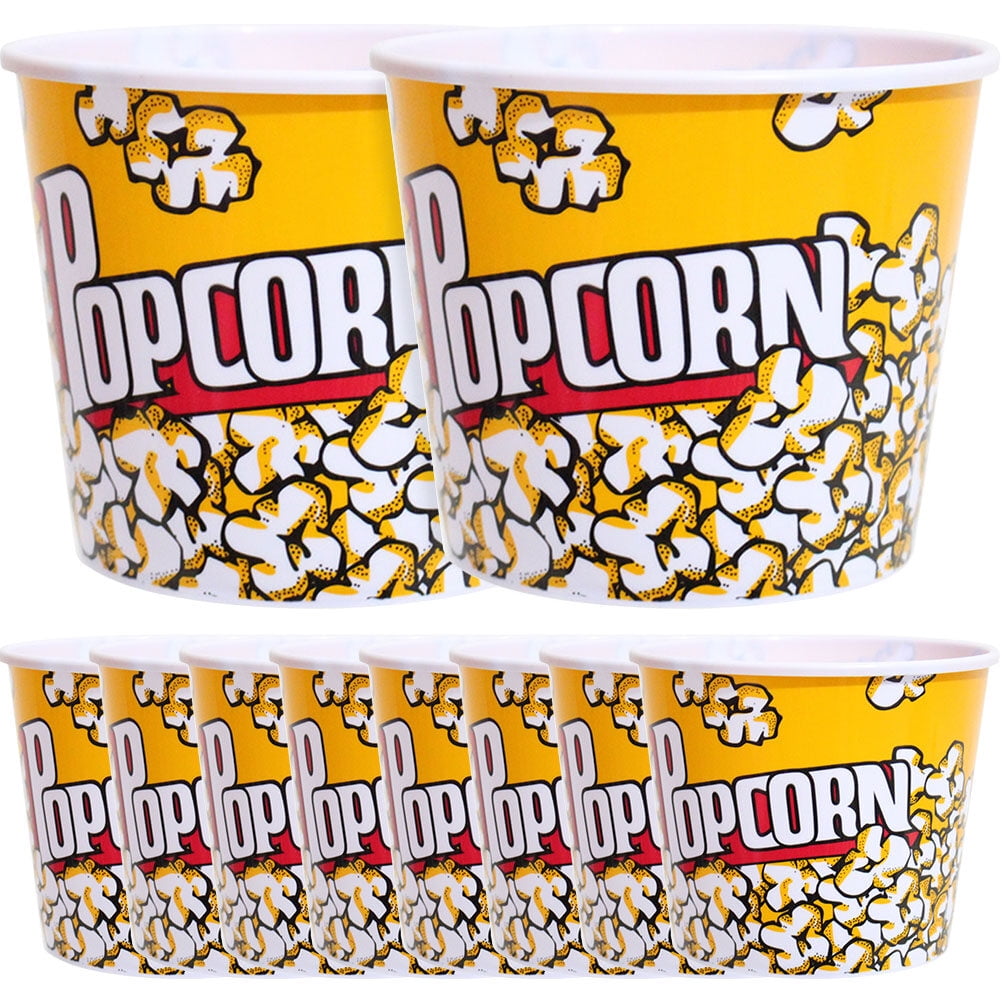 10Pcs Reusable Plastic Popcorn Boxes Popcorn Favor Boxes Reusable ...