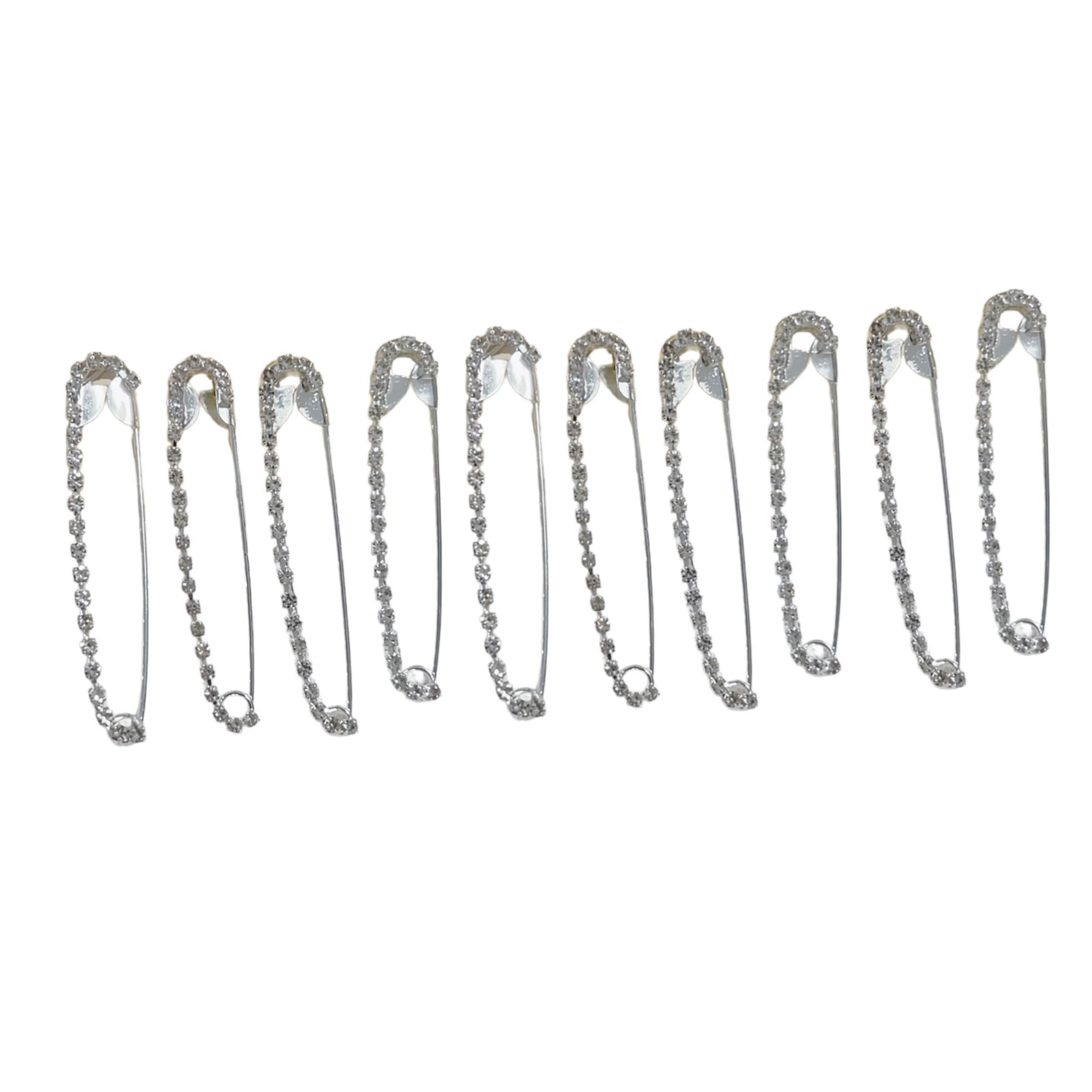 10Pcs Rhinestones Brooch Pins Adornment Sparkling Rhinestones Pins ...