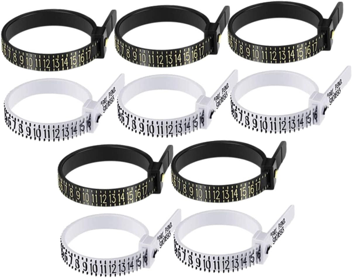 10Pcs Ring Circumference Measurement Finger Ring Measuring Tool Ring ...