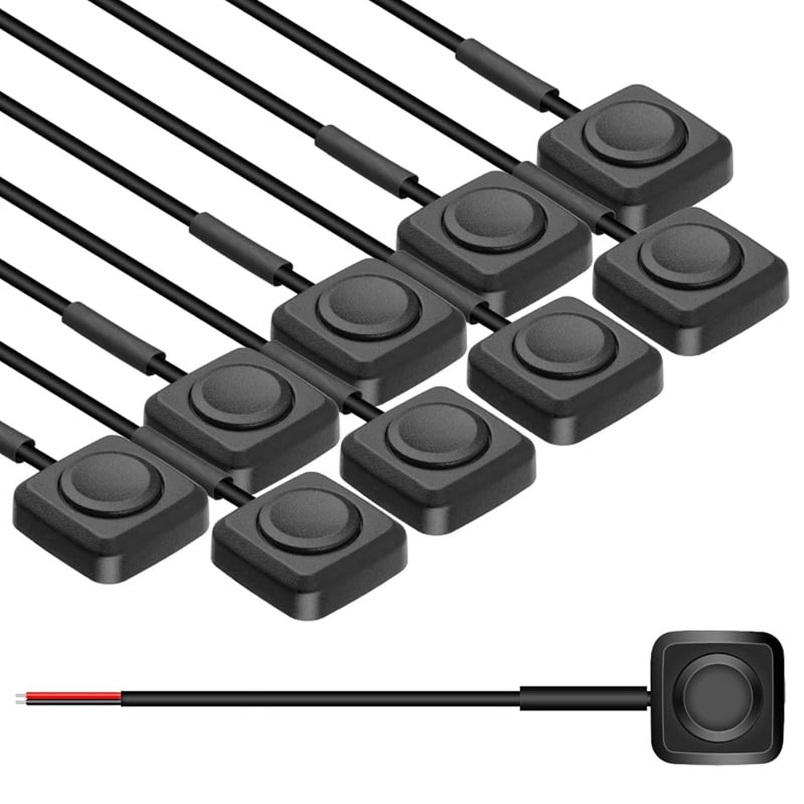 10Pcs Rocker Switches, Momentary Push Button Switch -Mount on/ Horn ...