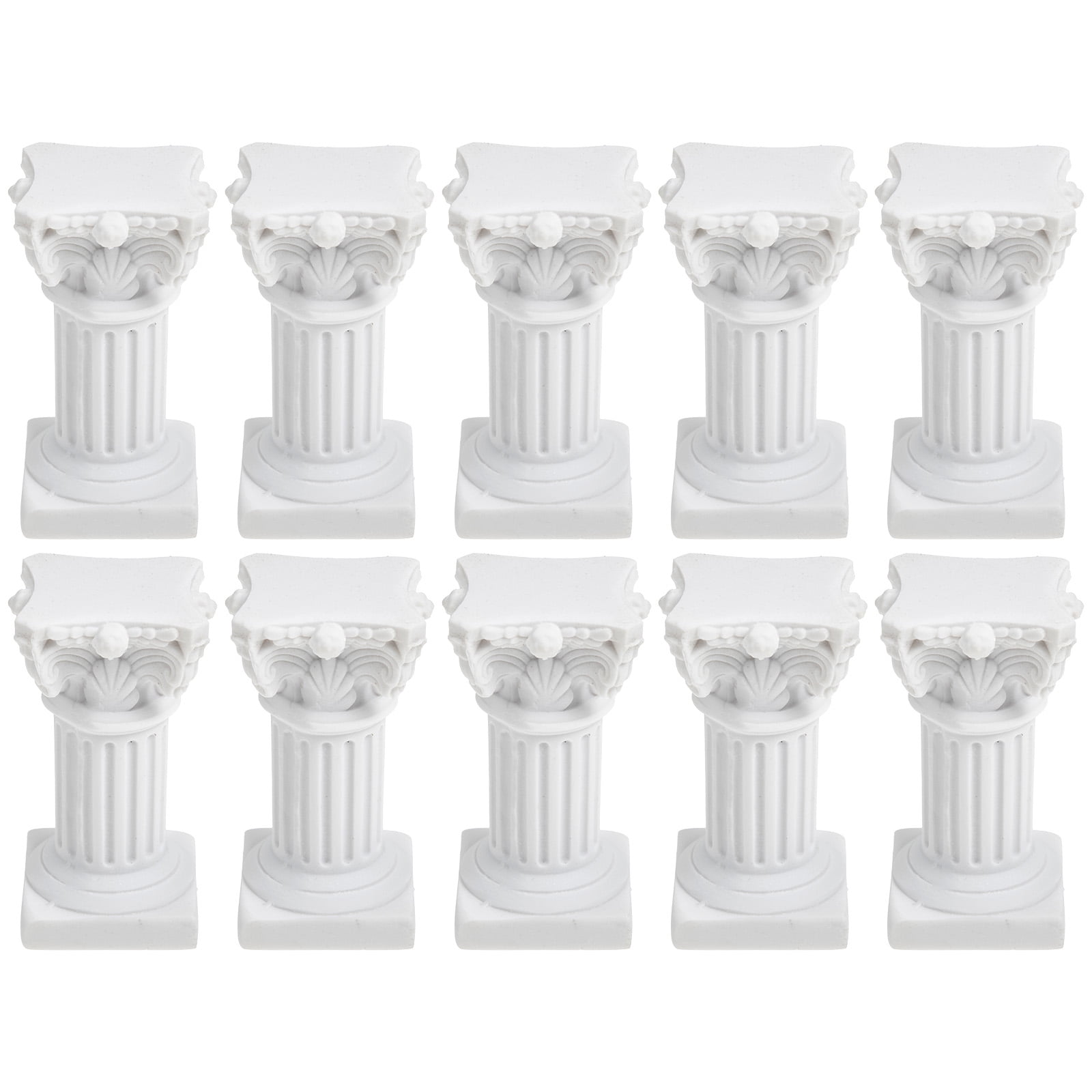 10Pcs Roman Pillar Candle Holders Mini Resin Roman Pillar Statues ...