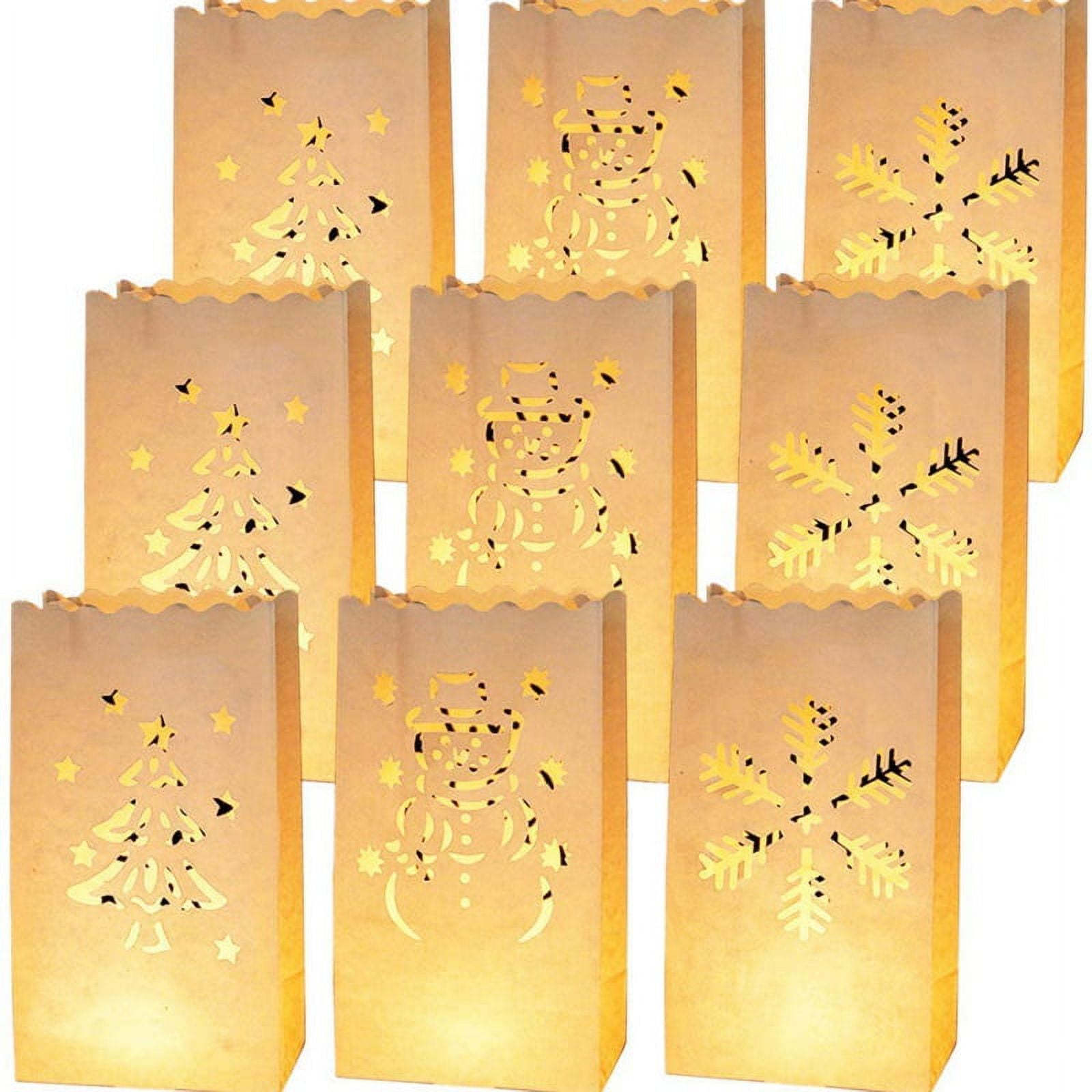 10Pcs Romantic Hollow Luminary Lantern Candle Paper Bag Tea Light ...