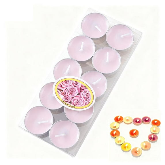 10Pcs Romantic Tea Candle Decorations Smokeless and Odorless Candles ...