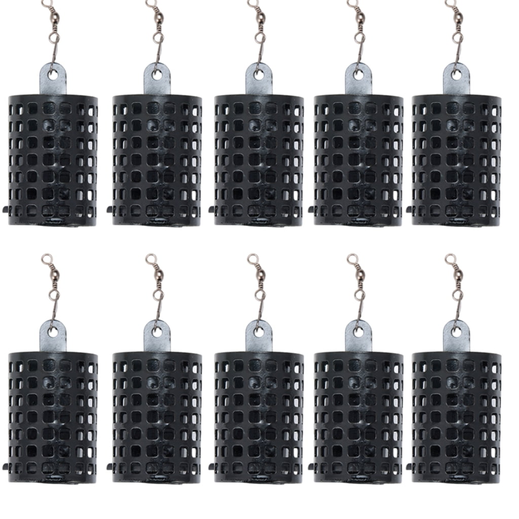 10Pcs Round Iron Feeders Basket Cage Basket Lure Holder Fishing Lure ...