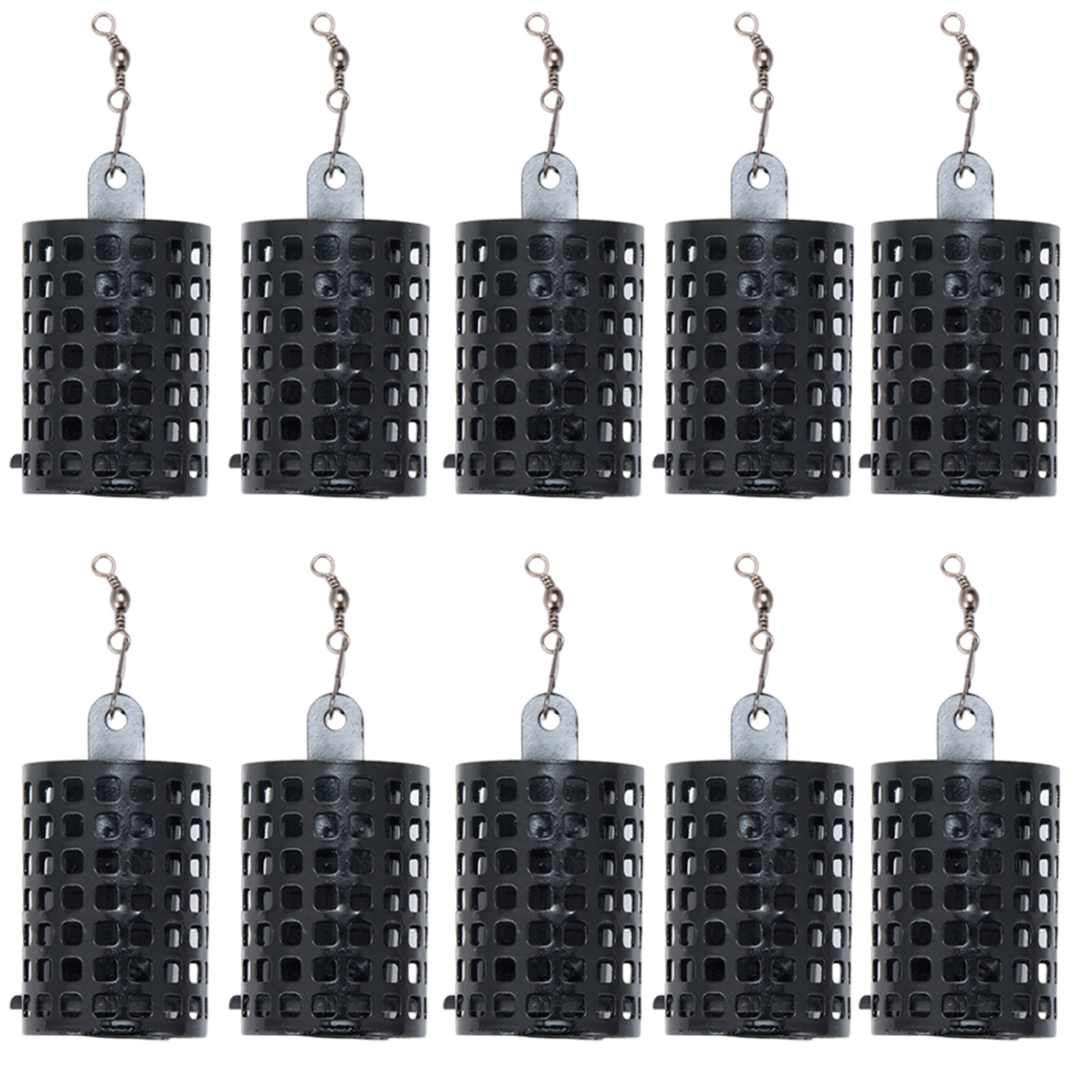 10Pcs Round Iron Feeders Basket Cage Basket Trap Lure Holder Fishing ...