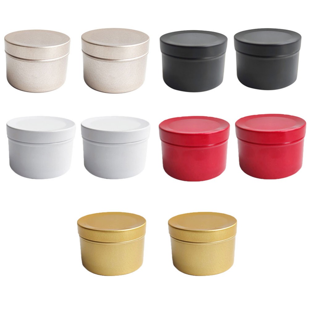 10Pcs Round Metal Tins with Lids,Aluminum Empty Candle Tins,Screw Top ...