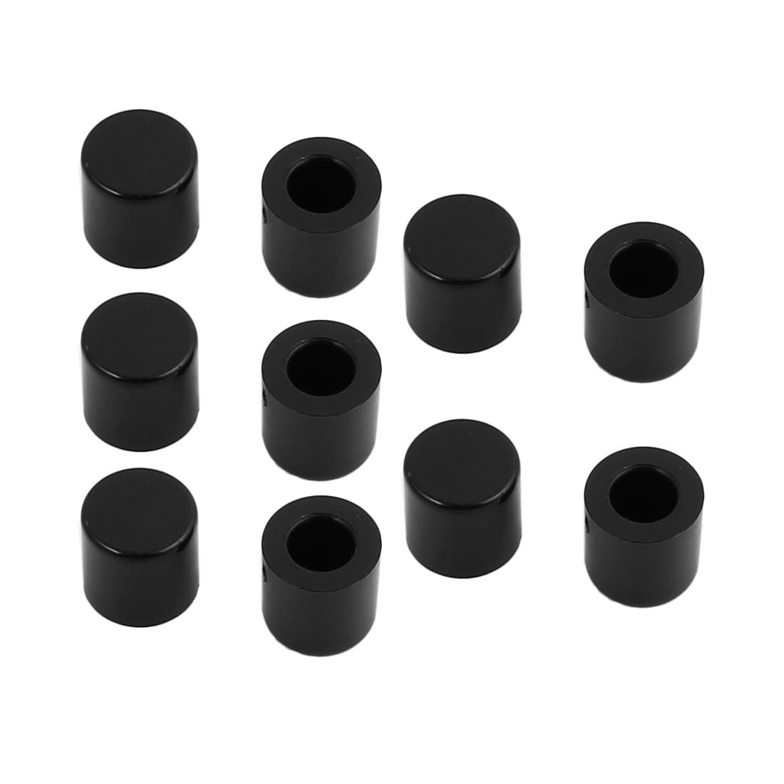 10Pcs Round Shaped Tactile Button Caps Covers Black for 6x6mm Tact ...