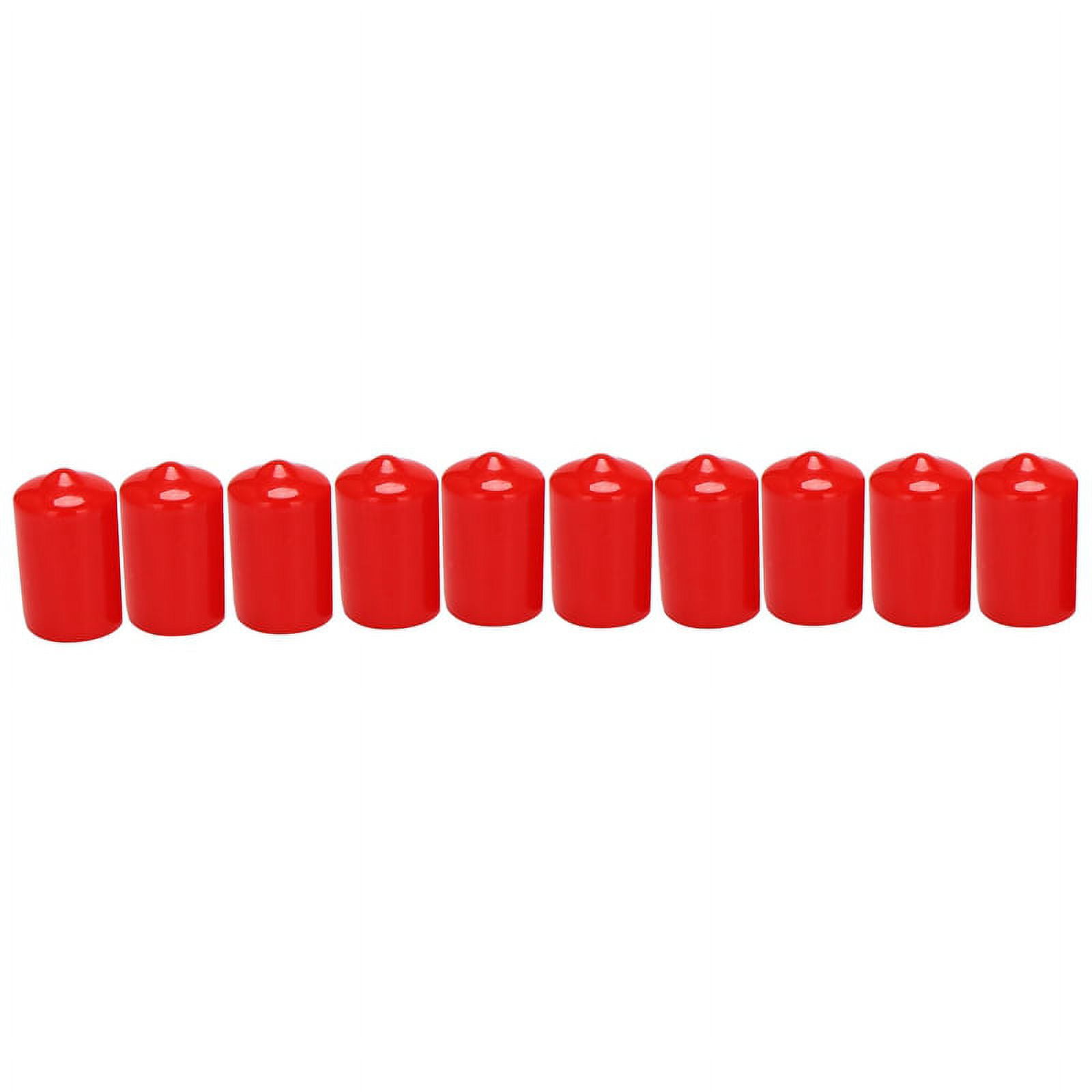 10Pcs Rubber End Caps 16Mm ID PVC Round Tube Bolt Cap Cover Screw ...