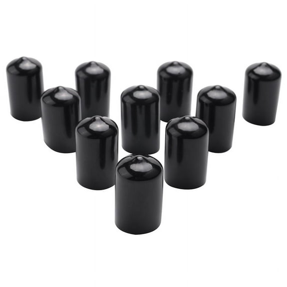 10Pcs Rubber End Caps 16Mm ID PVC Round Tube Bolt Cap Cover Screw ...