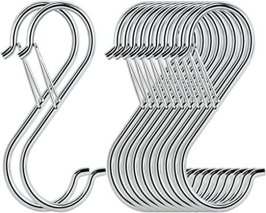 10Pcs S Hooks for Hanging - S Shaped Hooks for Kitchen Utensil and ...