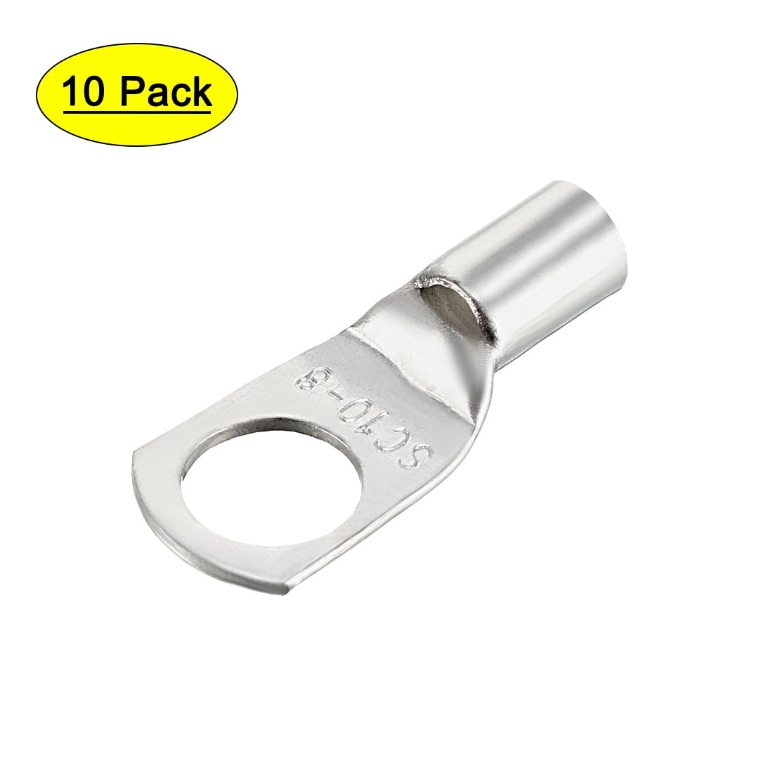 10Pcs SC10-8 Non-Insulated U-Type Copper Crimp Terminals 10mm2 Wire ...