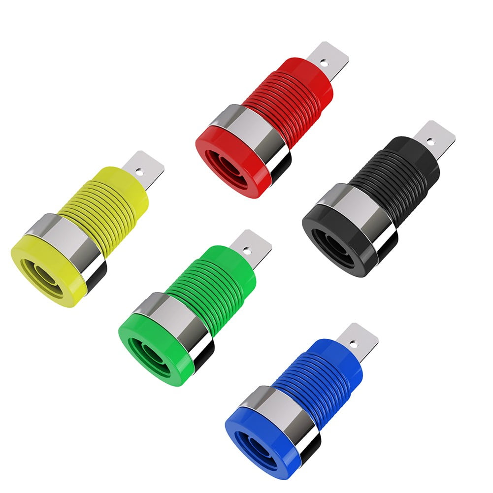 10Pcs Safety 4Mm Banana Socket Panel Mount Test Probe Binding Connector ...