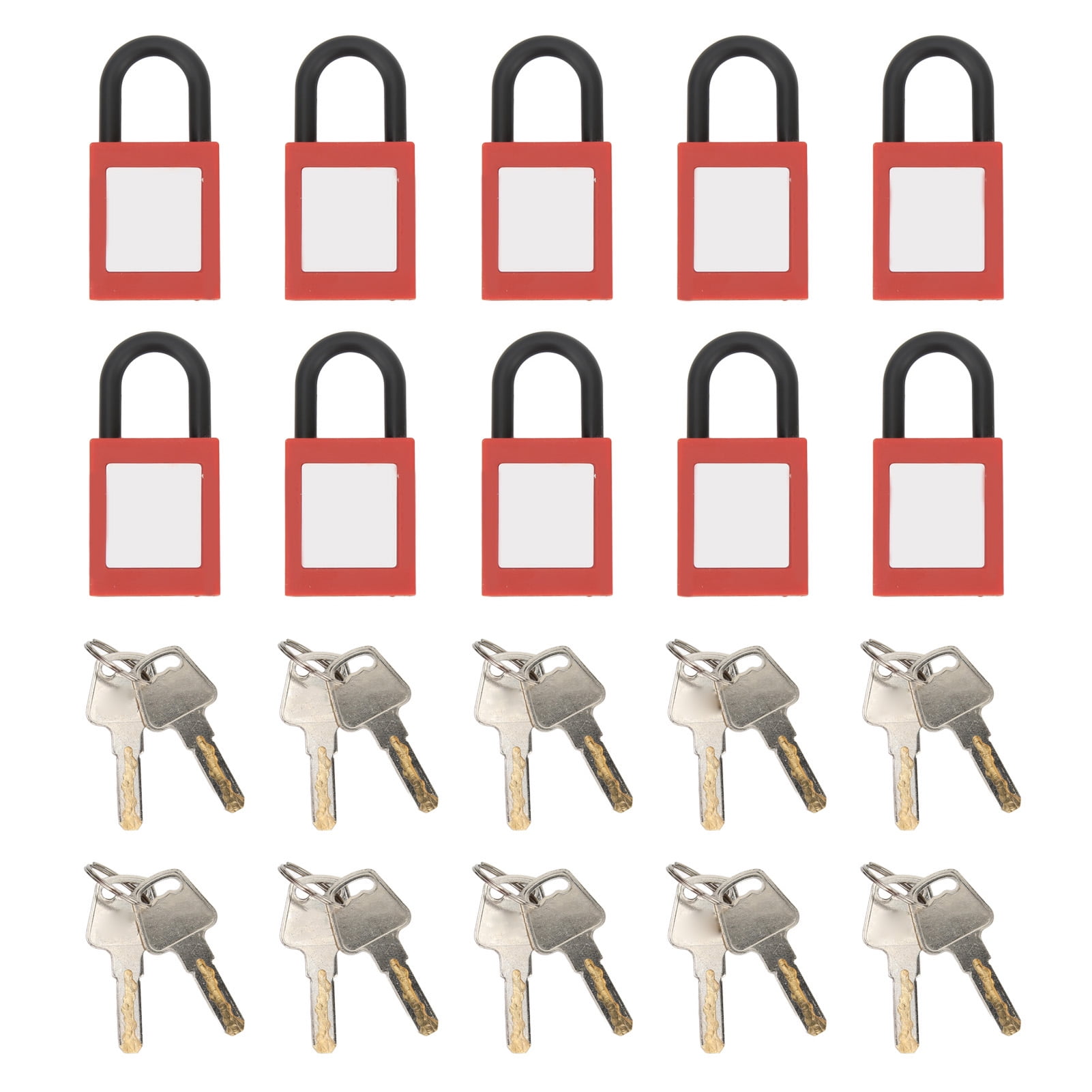 10Pcs Safety Padlock Nylon Short Beam Corrosion Rust Resistant Lockout ...