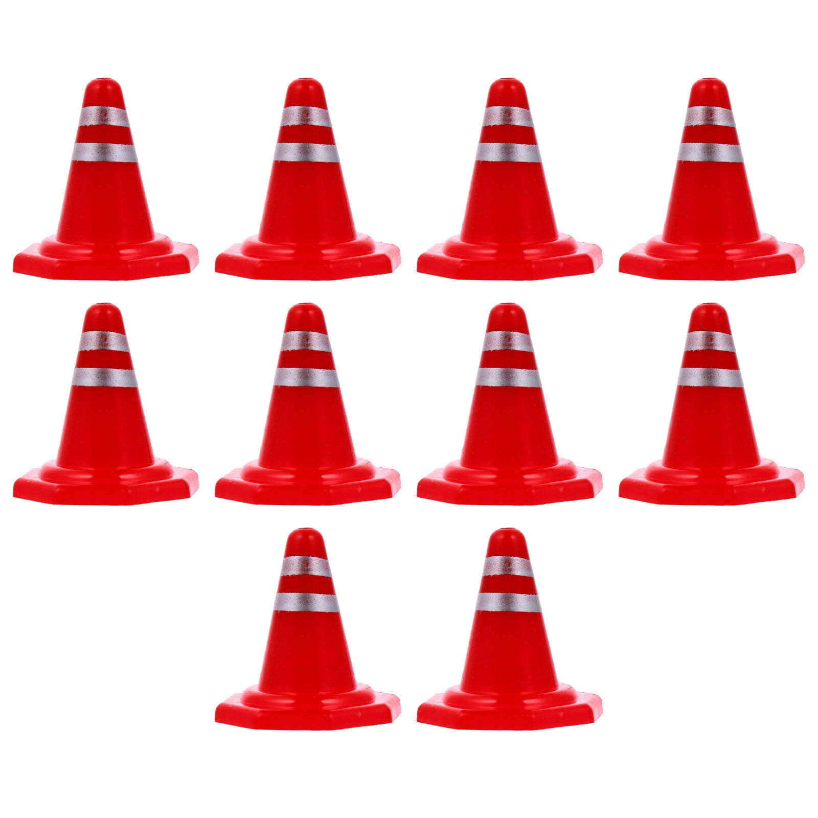 10Pcs Sand Table Road Cones DIY Roadblocks Simulation Traffic Signs ...