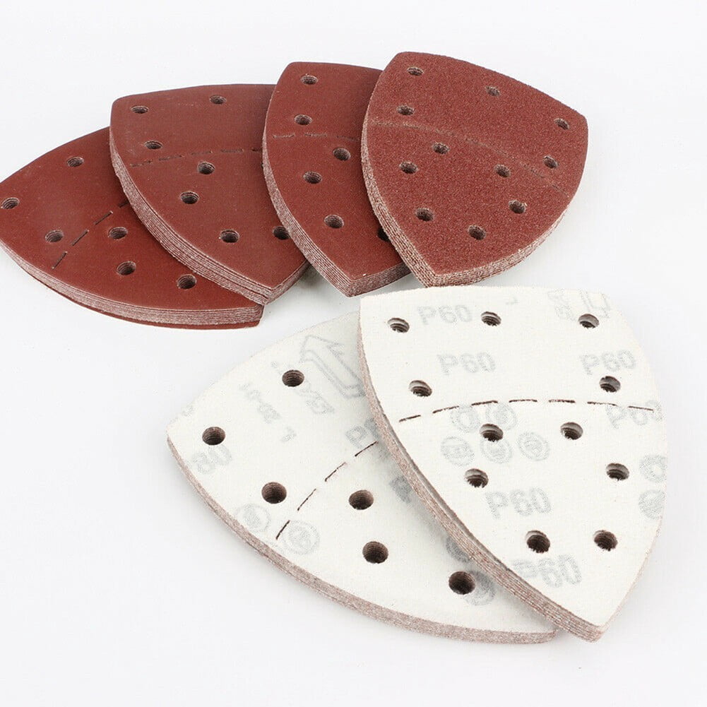 10Pcs Sandpaper Set 11 Holes Sanding Sheets 40 60 80 100 120 150 180 ...