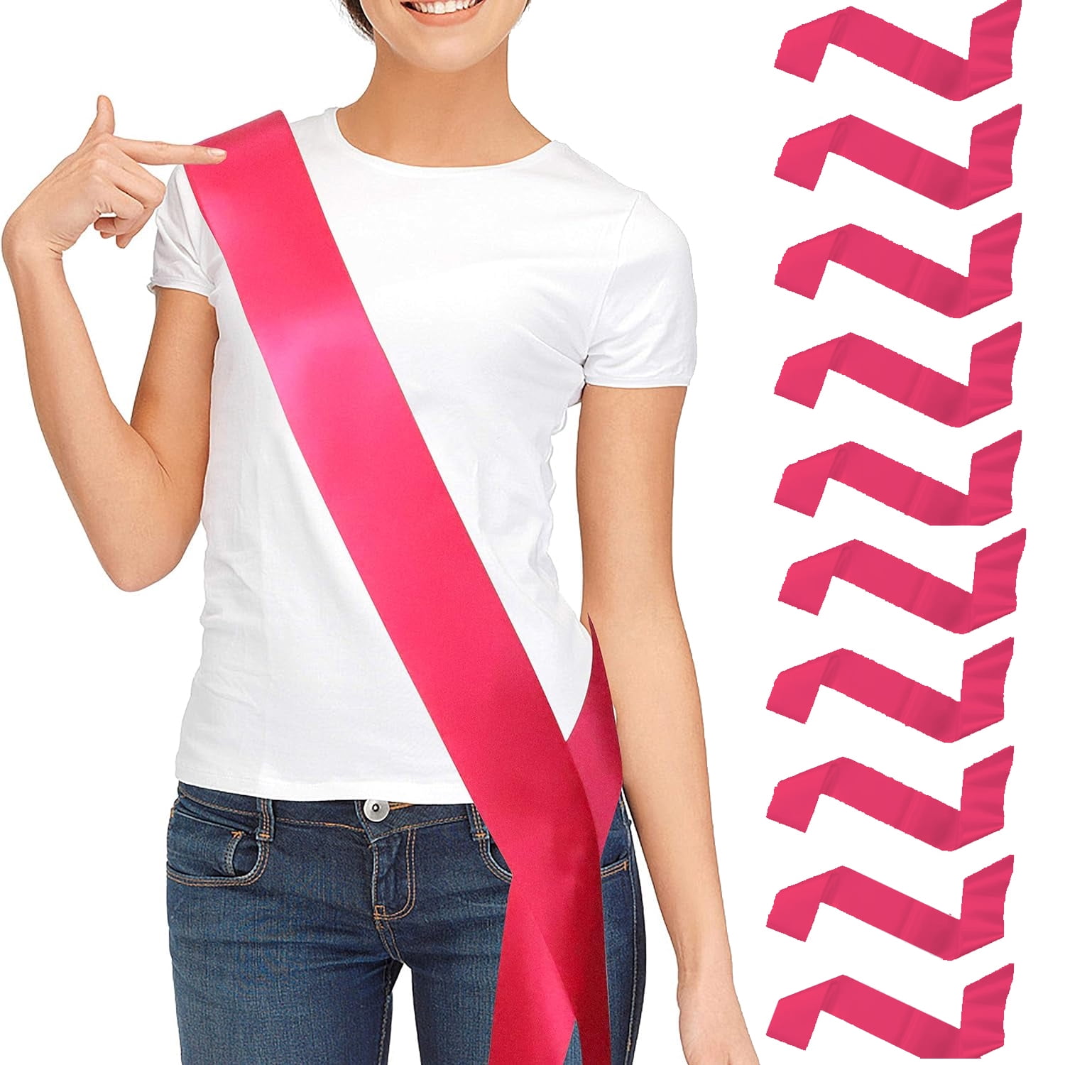 10Pcs Sashes Blank Sashes for Pageants,Senior Sashes, Prom Queen Sashes ...