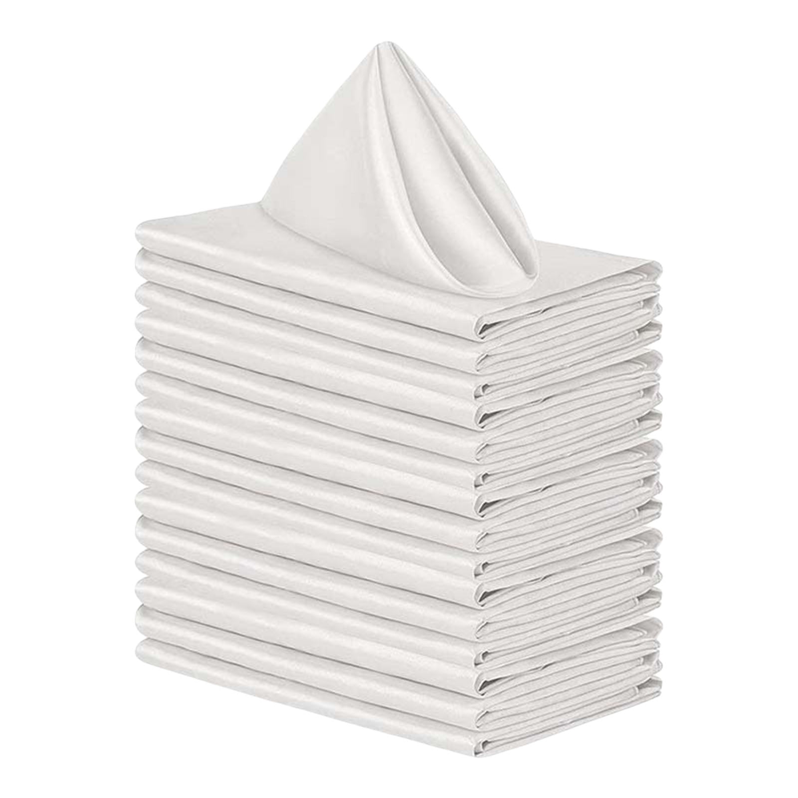 10Pcs Satins Napkins Square Soft Table Dinner Napkins for Wedding Party ...